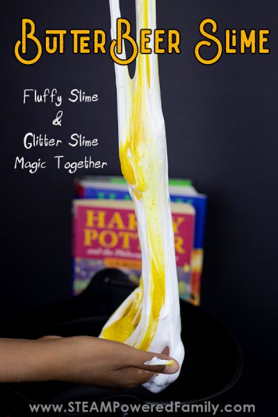 ButterBeer Slime - Fluffy Slime and Glitter Slime Make Magic