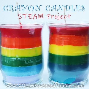 Gorgeous Rainbow Crayon Candles DIY STEAM Project For Kids