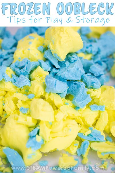 Frozen Oobleck - Science, Sensory Play & Storage