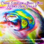 Color Explosion Magic Milk Experiment and Science Fair Project