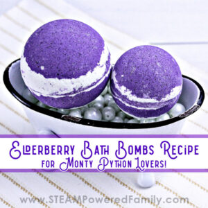Monty Python Inspired Elderberry Bath Bomb Recipe