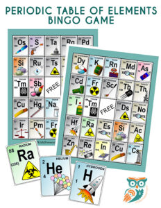 Learning The Periodic Table Of Elements BINGO Game For the Classroom