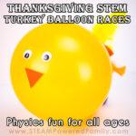 Thanksgiving STEM Activities - Turkey Balloon Races