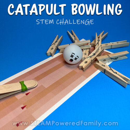 Catapult Bowling STEM Game and Challenge for Students