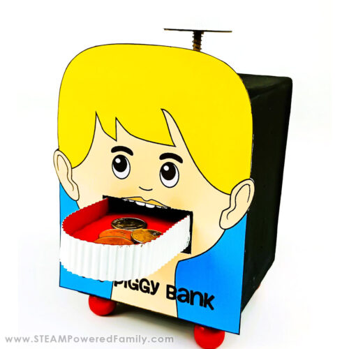 DIY Personalized Piggy Bank STEM Project with Simple Machines