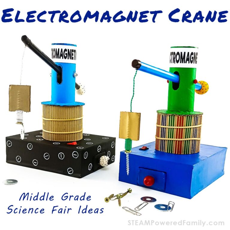 Electromagnet Crane STEM Project - Middle Grade Science Fair