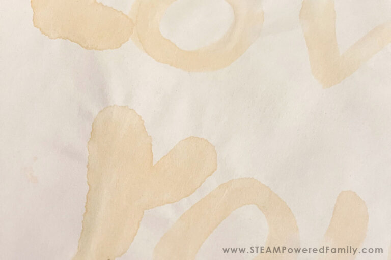 Secret Messages Valentine's Day Science - Invisible Ink Science