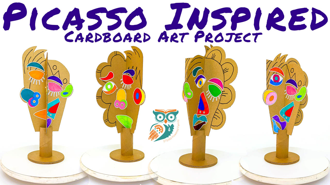 Picasso Inspired Cardboard Art Project